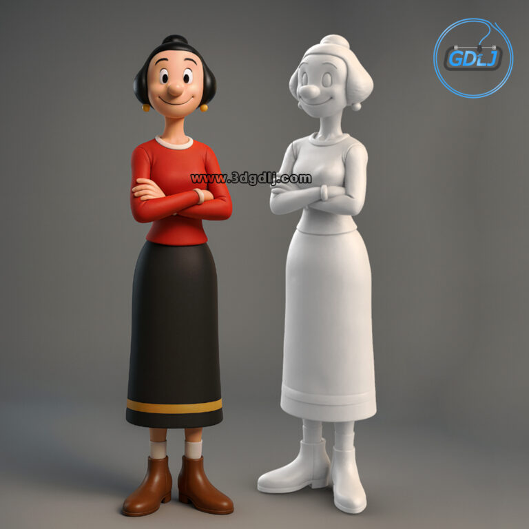 Olive Oyl 3D Printable Character Model | STL File for Printing